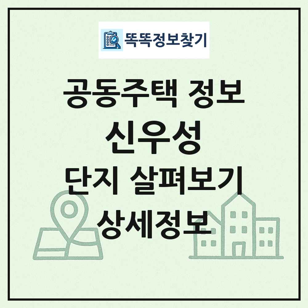 신우성 최신 공동주택 정보 똑똑정보찾기